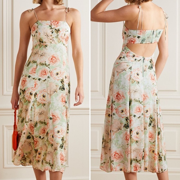Alice + Olivia | Dresses | Alice Olivia Lorelle Floral Godet Pleat ...